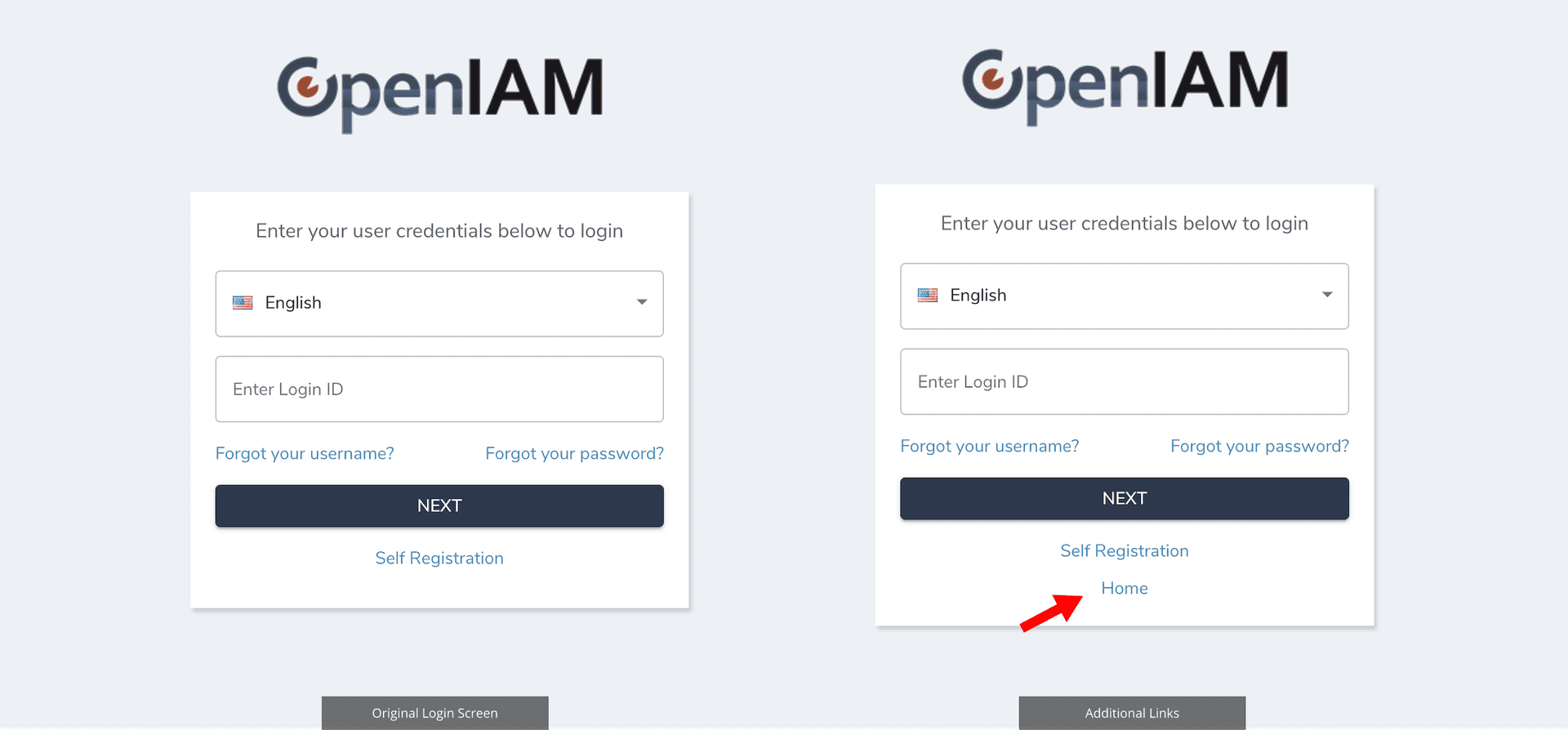 Adding links to the OpenIAM Login Screen - neilherbertuk
